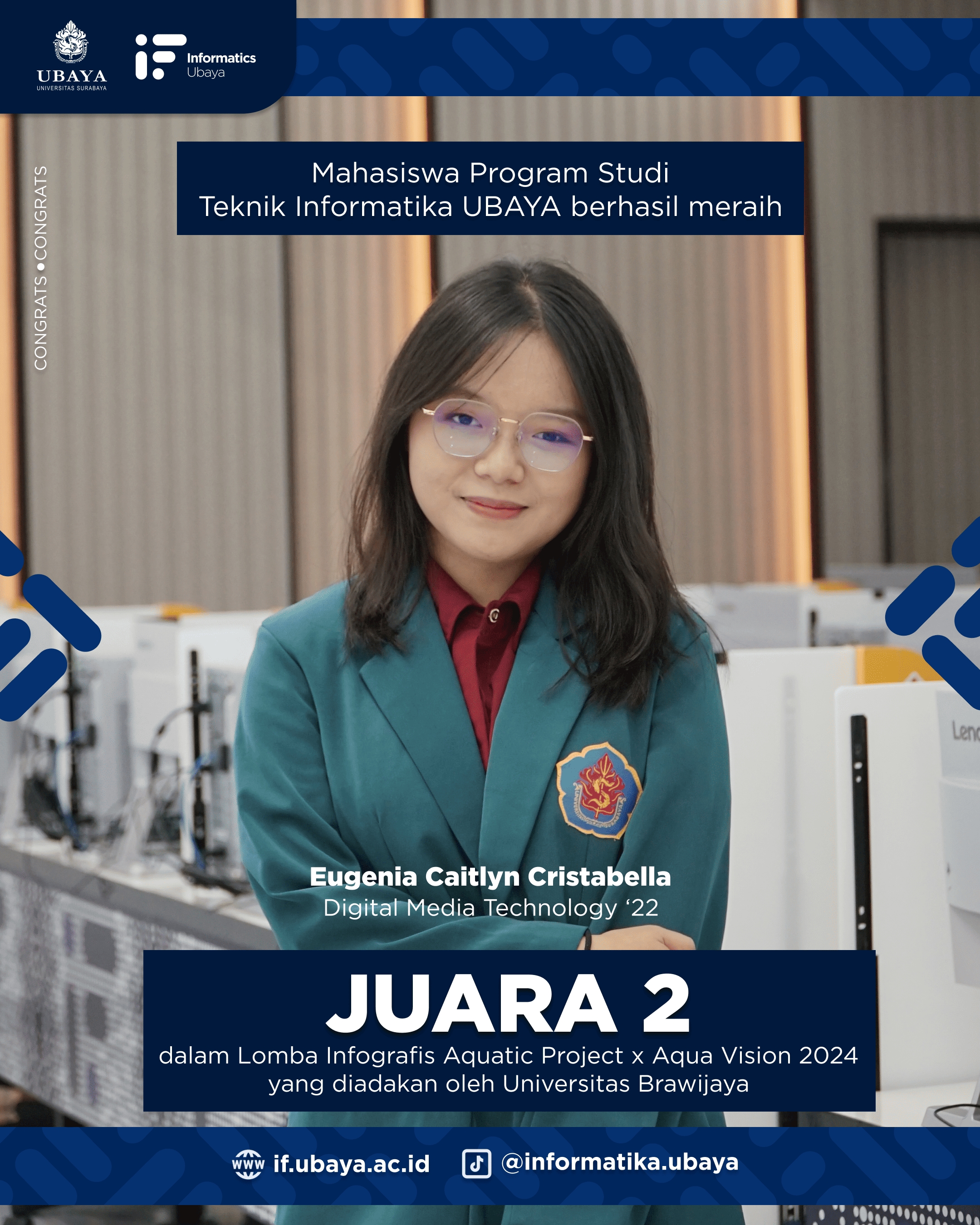 Mahasiswa Teknik Informatika Universitas Surabaya Raih Juara 2 Lomba Infografis Aquatic Project ...